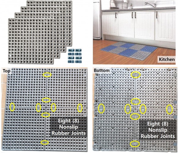 Eppisode_FT01_EPP Floor Mat with Nonslip Rubber Joints_4 Mats & 8 ...